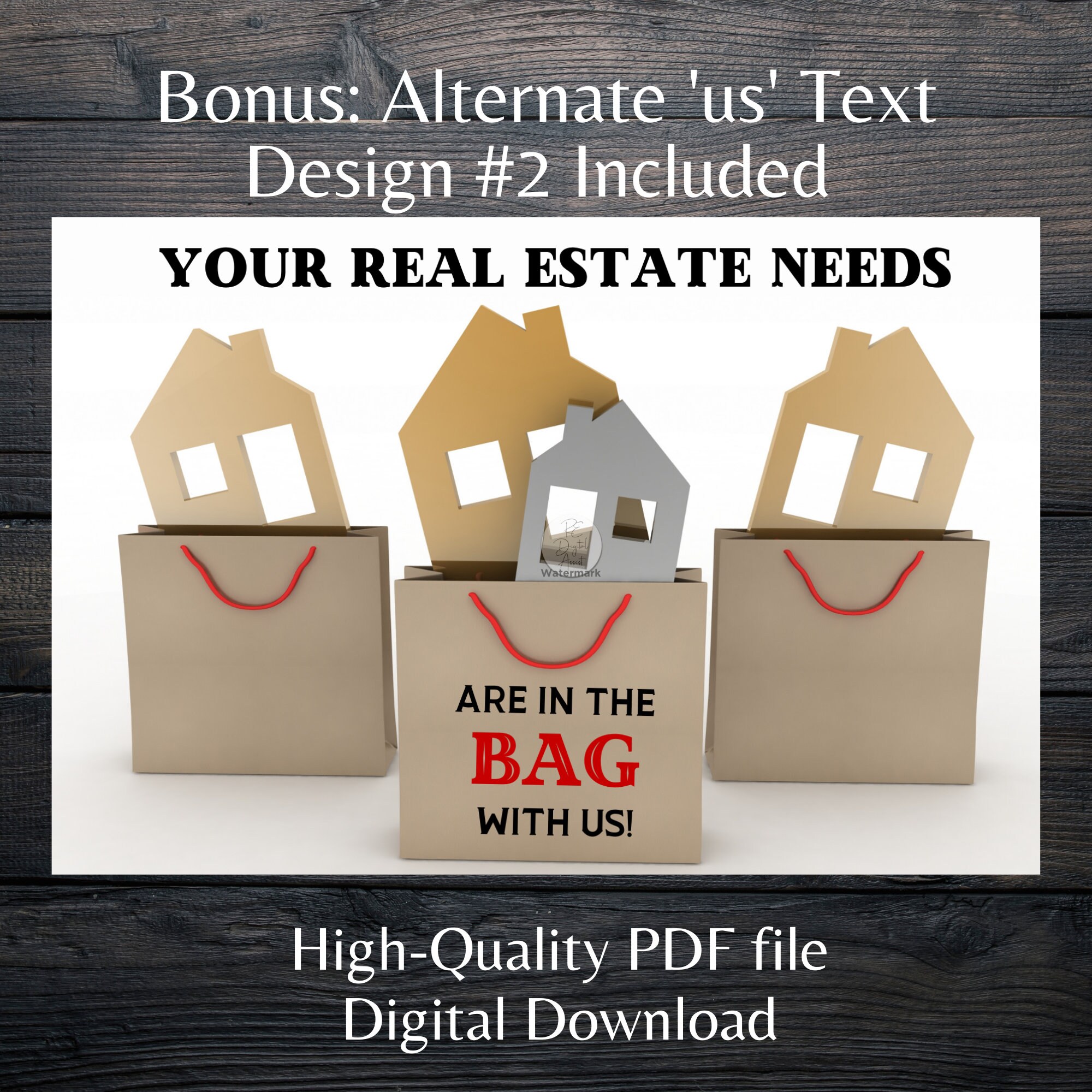 Real Estate Bag Marketing Giveaway Pop by Tag Postcard Front ...