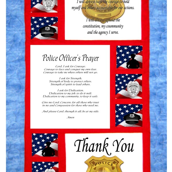 Police Officer Quilt - Etsy
