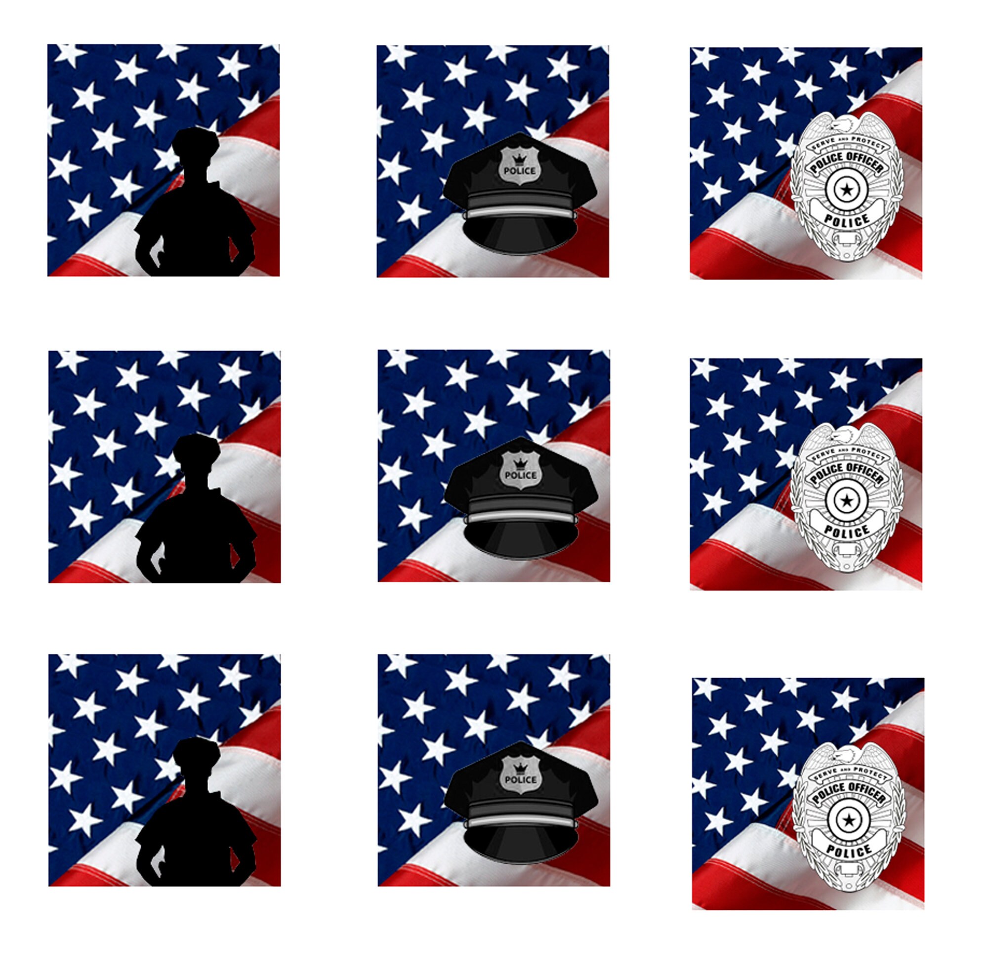 Police Officer's Tribute Panels and Pattern Kit - Etsy