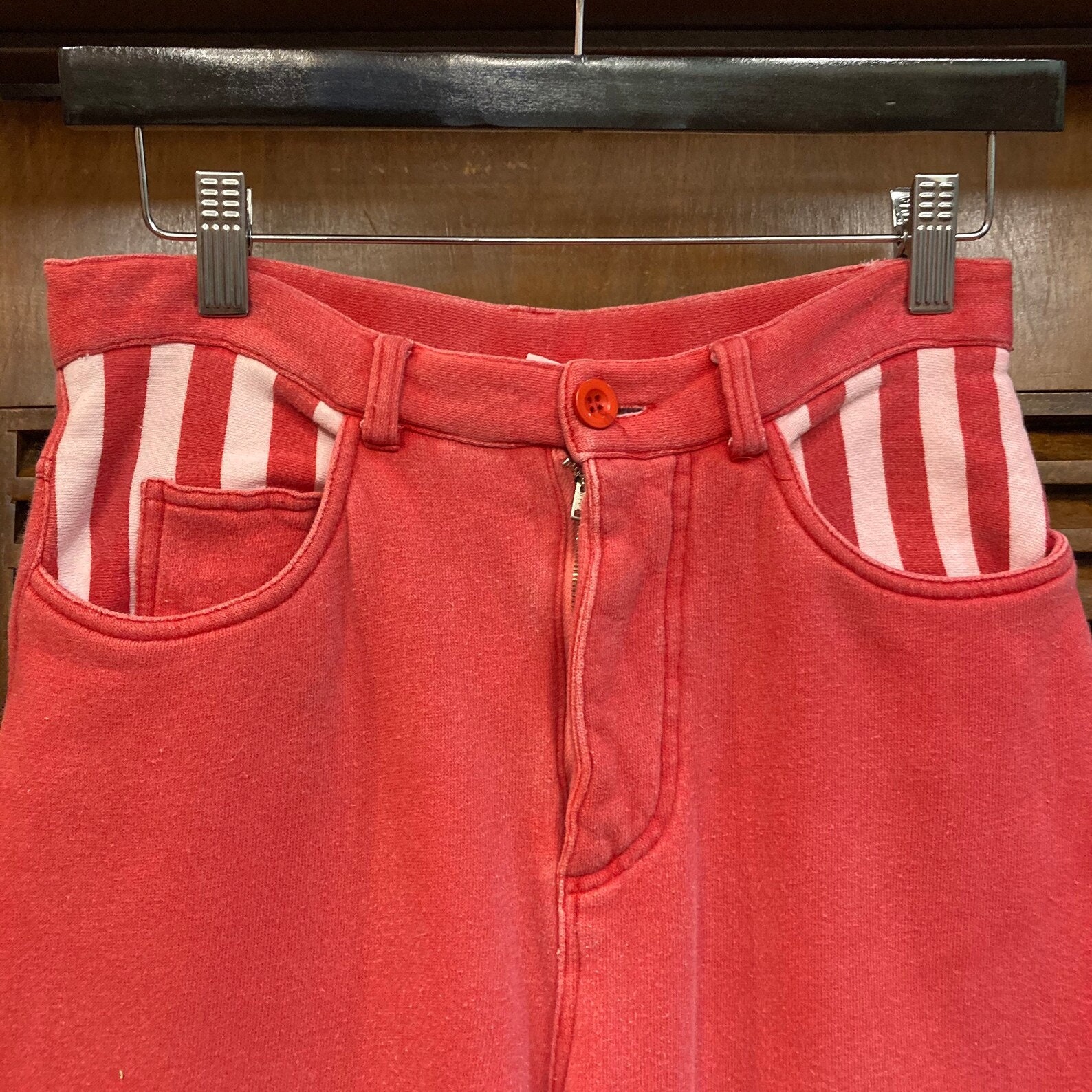 Vintage 1980’s New Wave Style Candy Stripe Sweatpant Jeans, 80’s Pants ...