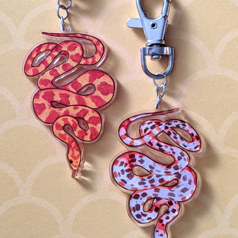 Snake Keychain - Etsy