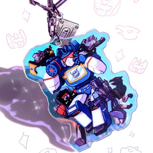 Soundwave & Blaster Transformers G1 Rainbow Acrylic Keychain - Etsy
