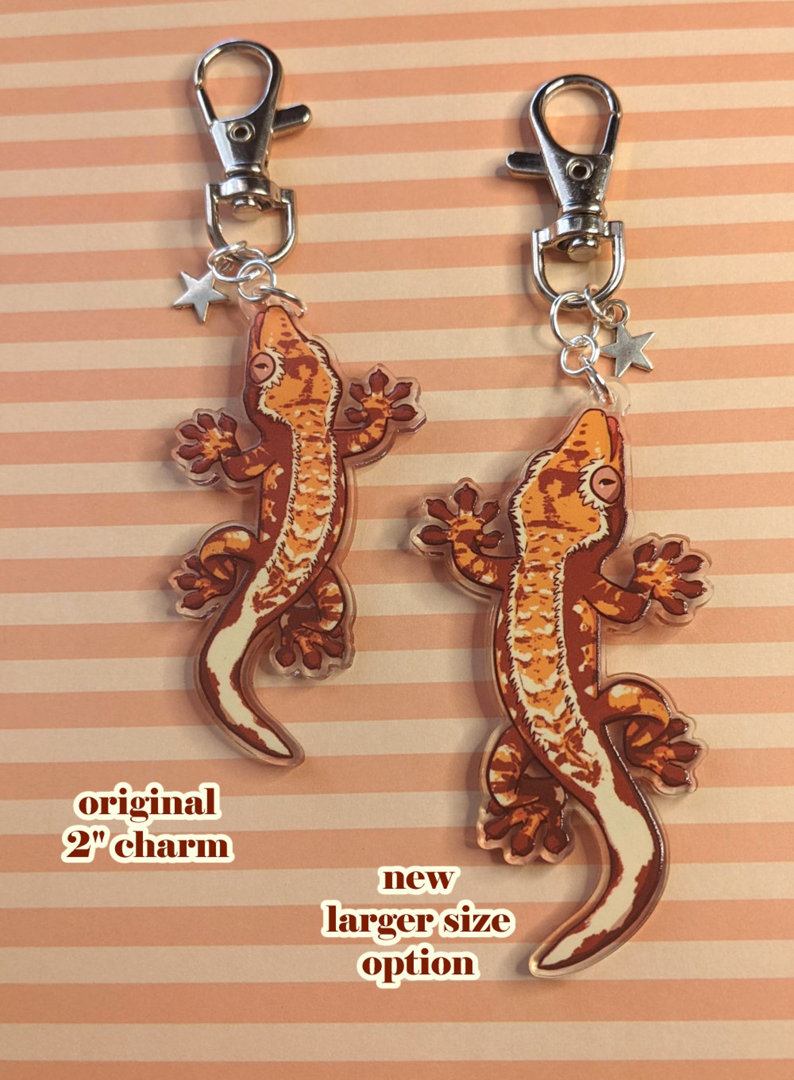 Crested Gecko Acrylic Keychain - Etsy