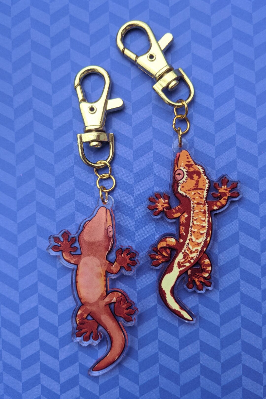 Crested Gecko Acrylic Keychain - Etsy