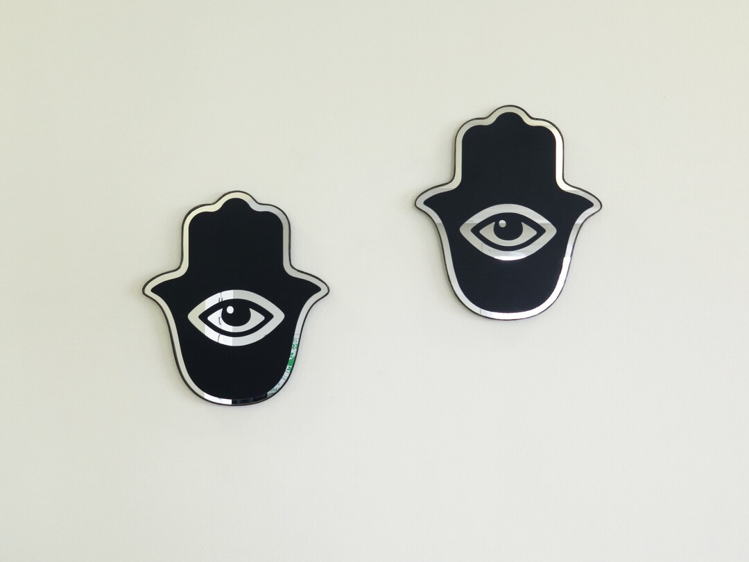 Hamsa Mirror Decor, Fatima Hand Art, Boho Wall Mirror, Hand of Fatima ...