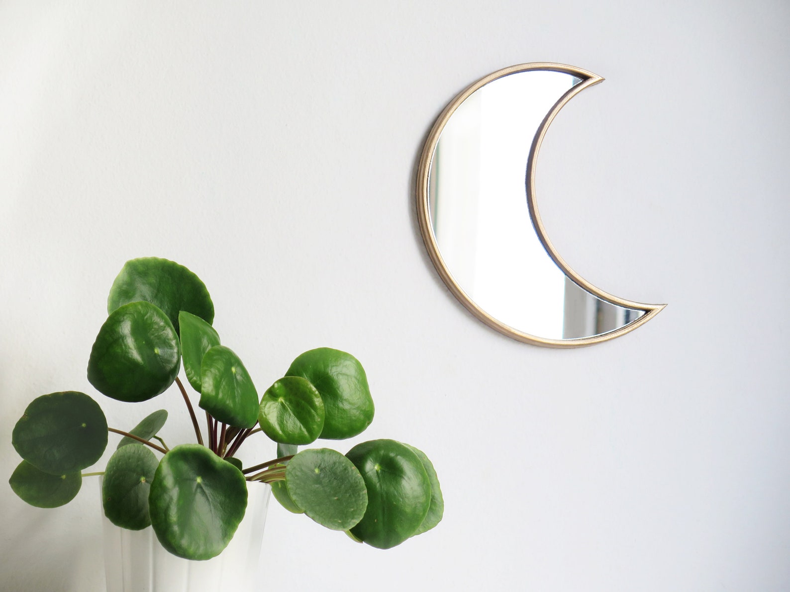 Gold Crescent Moon Mirror Moon Shape Home Decor Childrens | Etsy