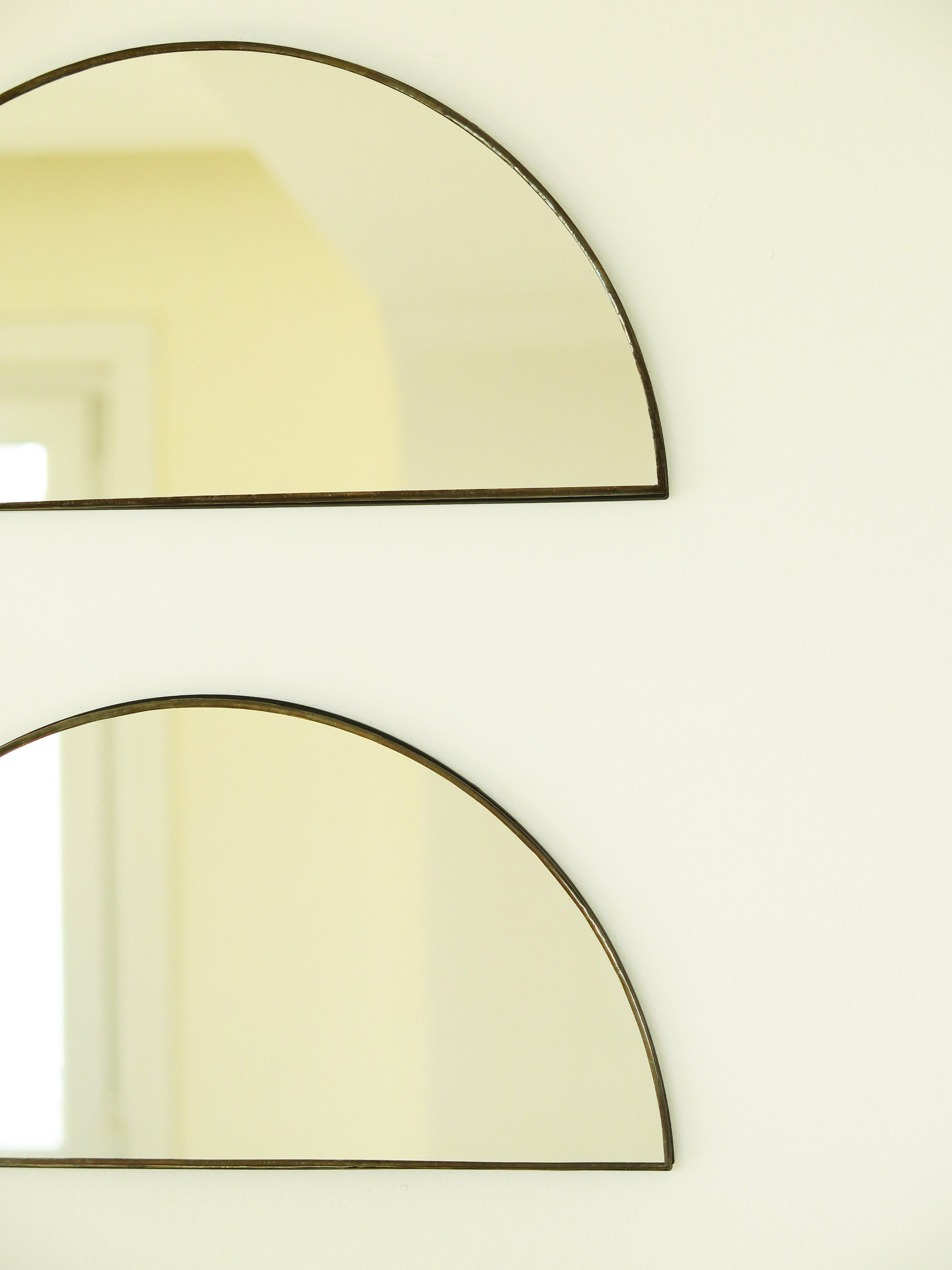 Half Circle Wall Mirror Minimal Wall Decor Half Round Wall - Etsy UK