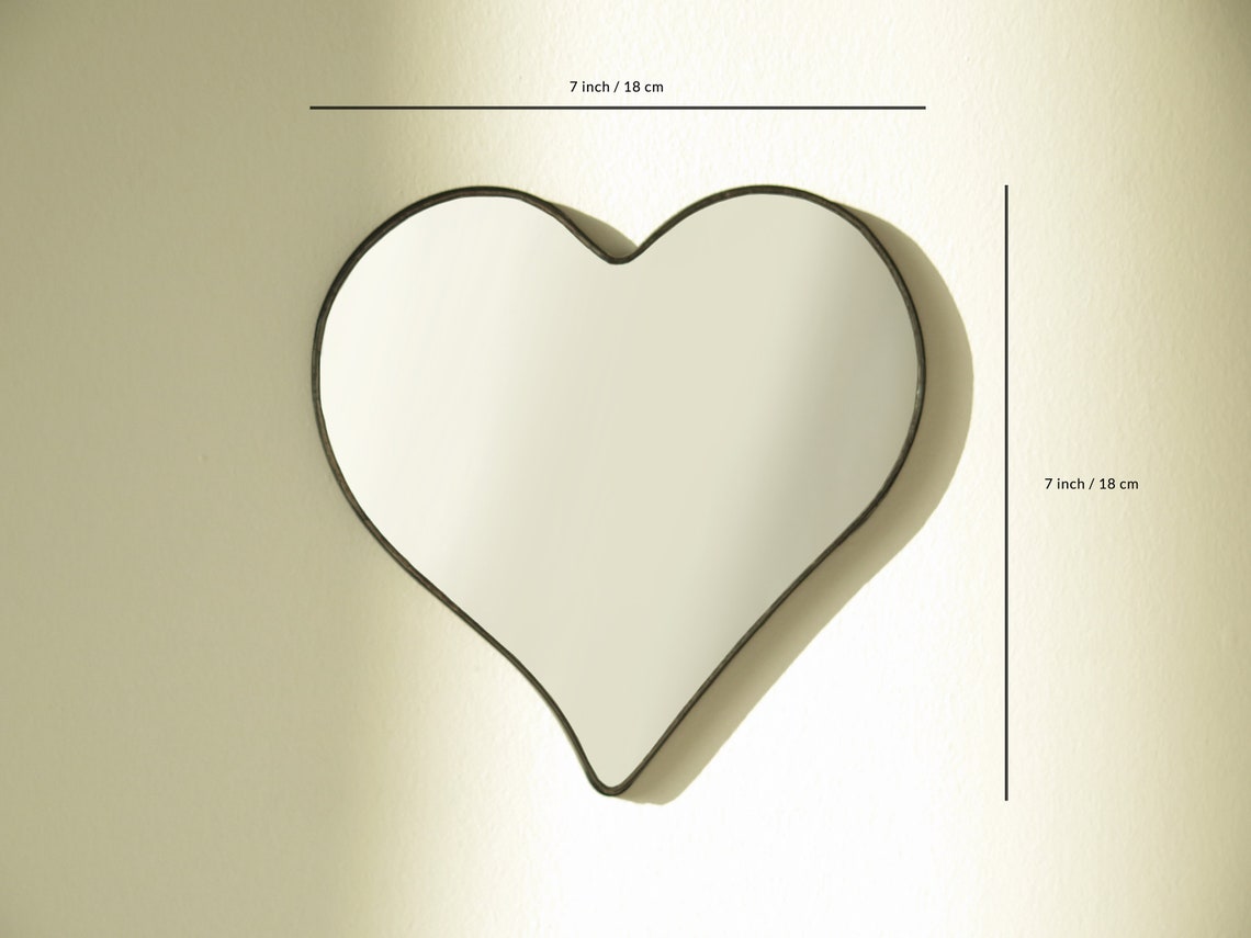Heart Shaped Wall Mirror Valentines Day Gift Ideas Heart Wall - Etsy