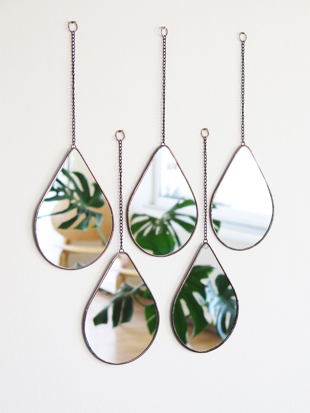 Water Drop Decorative Mirrors, Teardrop Wall Mirror, Living Room Wall Decor, Mirror Wall Art ...