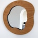 Wooden Irregular Mirror, Organic Shape Mirror, Asymmetrical Home Decor ...