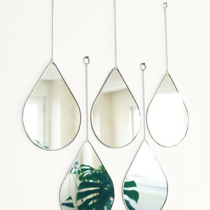 Water Drop Decorative Mirrors, Teardrop Wall Mirror, Living Room Wall ...