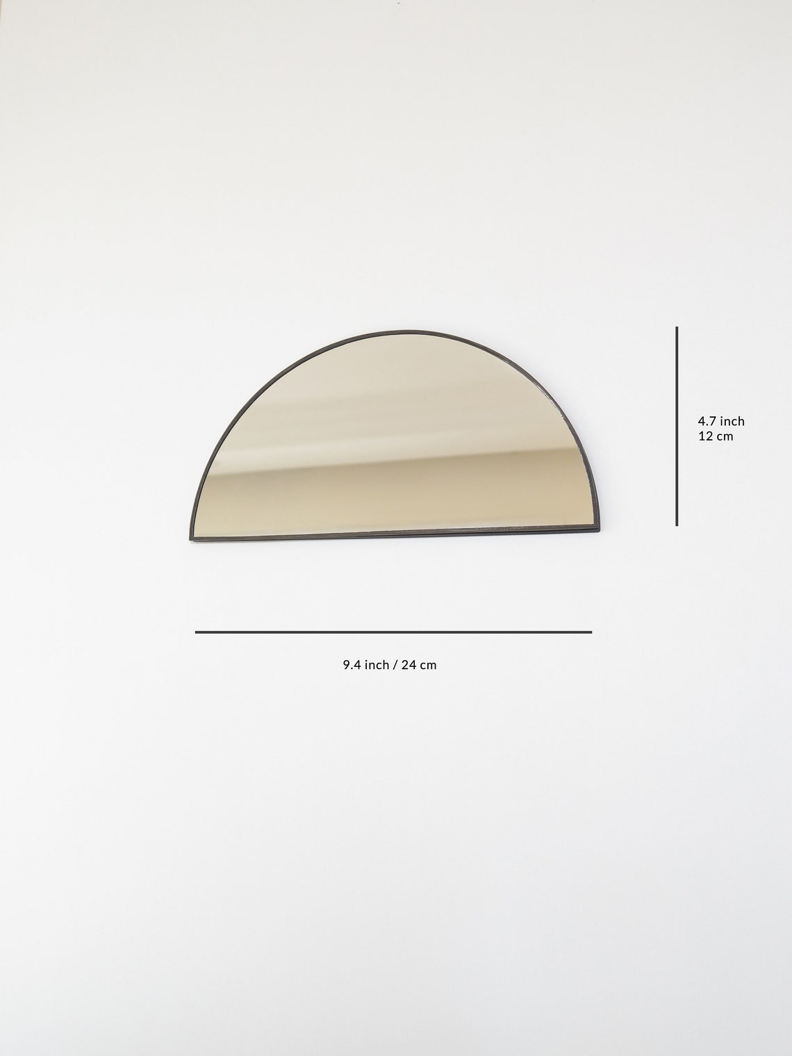 Half Circle Wall Mirror Minimal Wall Decor Half Round Wall - Etsy