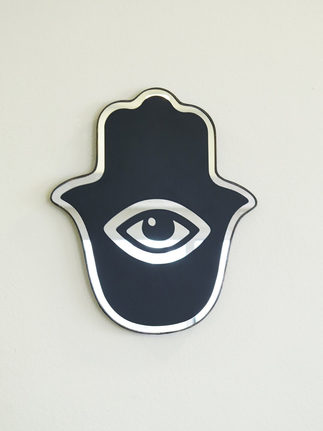 Hamsa Mirror Decor, Fatima Hand Art, Boho Wall Mirror, Hand of Fatima ...