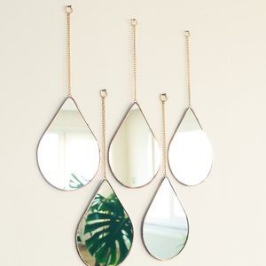 Water Drop Decorative Mirrors, Teardrop Wall Mirror, Living Room Wall ...