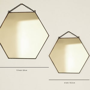Small Hexagon Mirror, Geometric Mirror Decoration, Geometric Wall Decor ...
