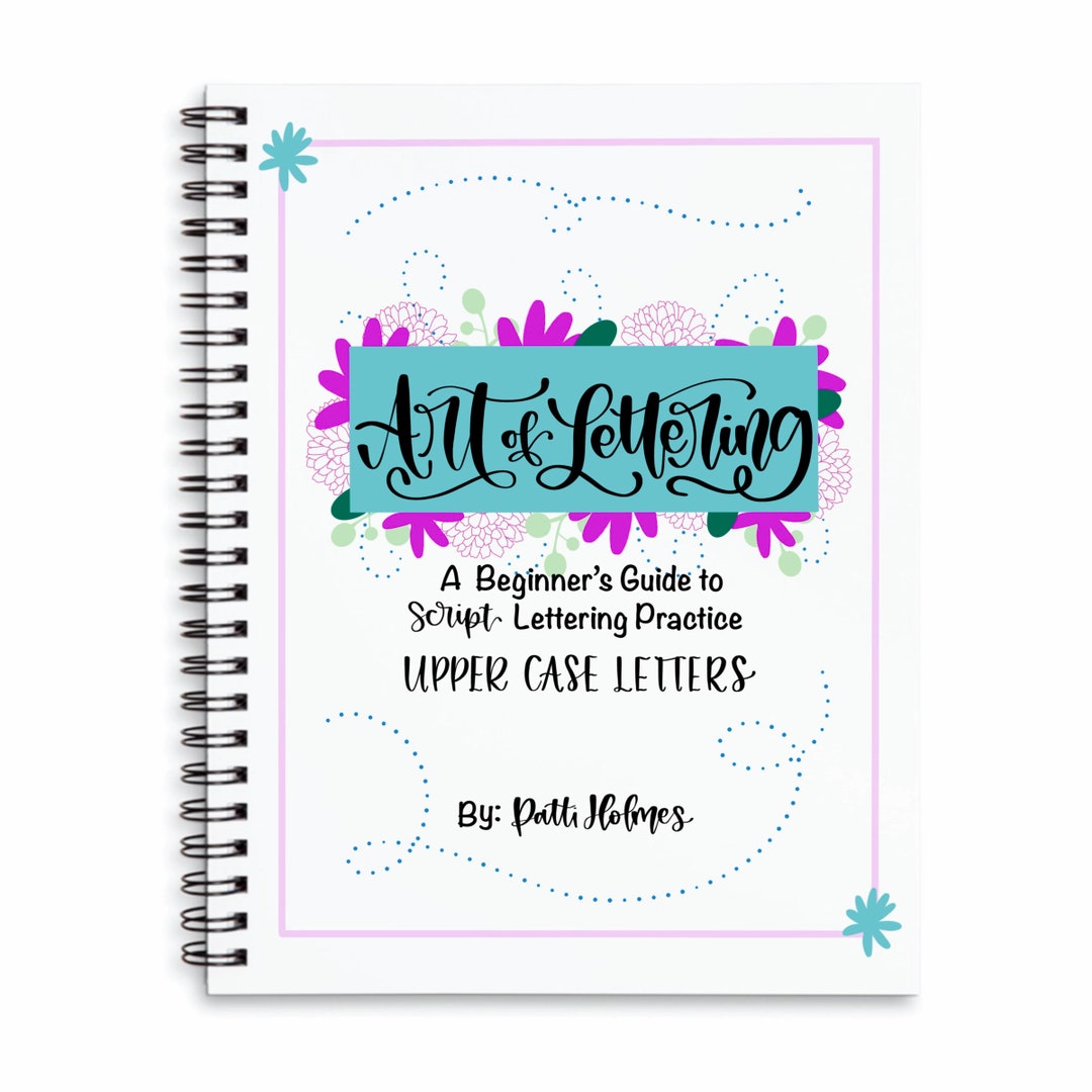 Art of Lettering, Script Lettering Practice Sheets, UPPER CASE Letters ...
