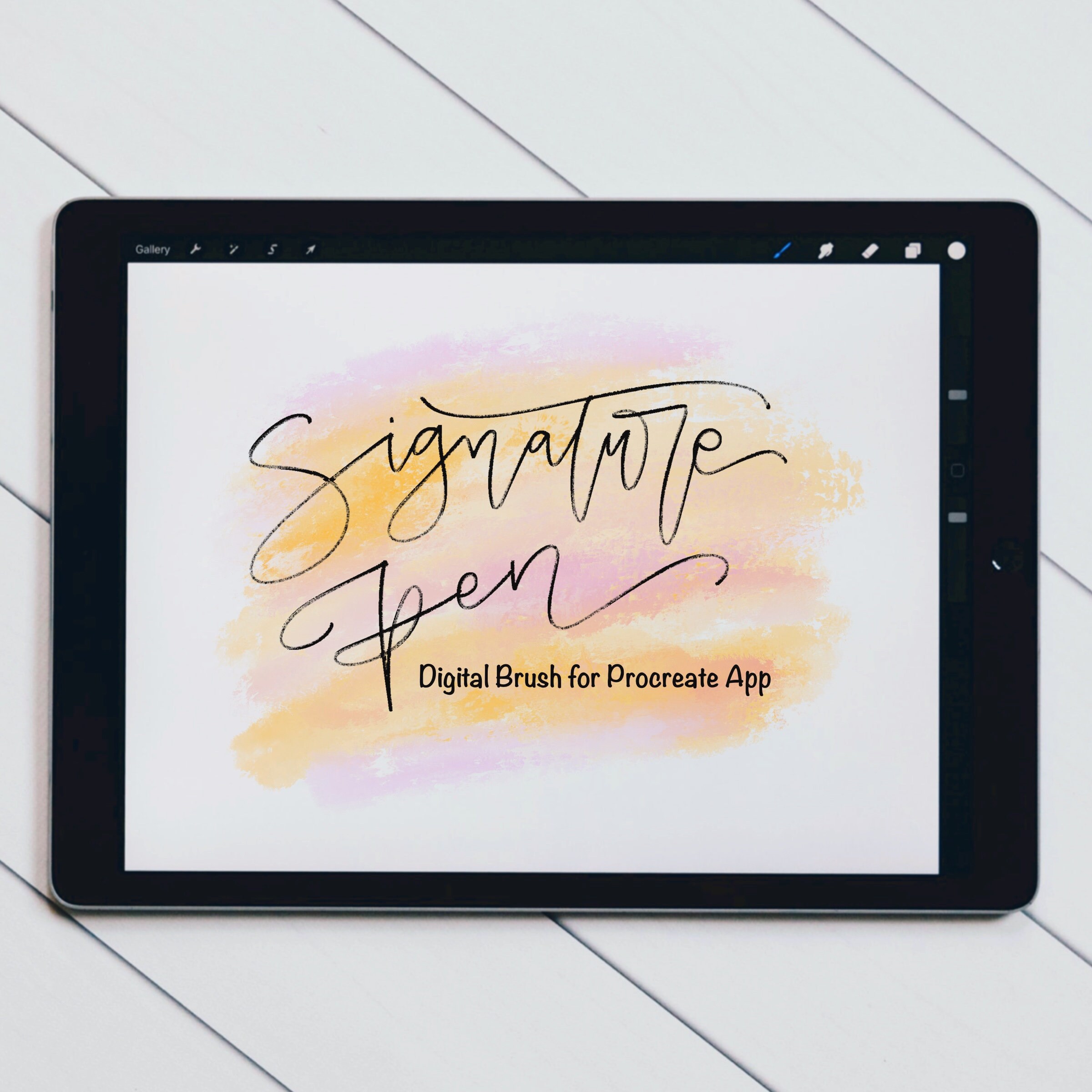 Signature Pen Hand Lettering Digital Brush for Procreate App - Etsy