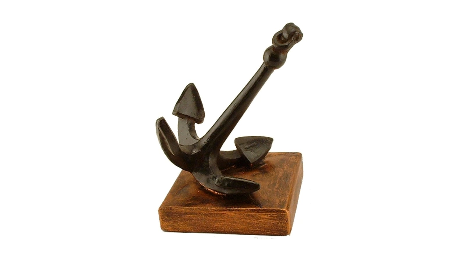 Anchor Statue With Optional Wooden Base and Custom Engraving, Anchor ...