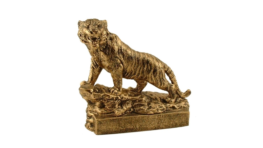 Crouching Tiger Statue With Optional Custom Engraving and Base ...