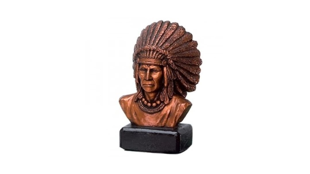 Native American Chief Bust Statue W Optional Custom Engraving and Base ...