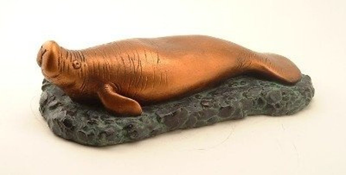 Manatee With Optional Base Custom Engraving Manatee Statue - Etsy