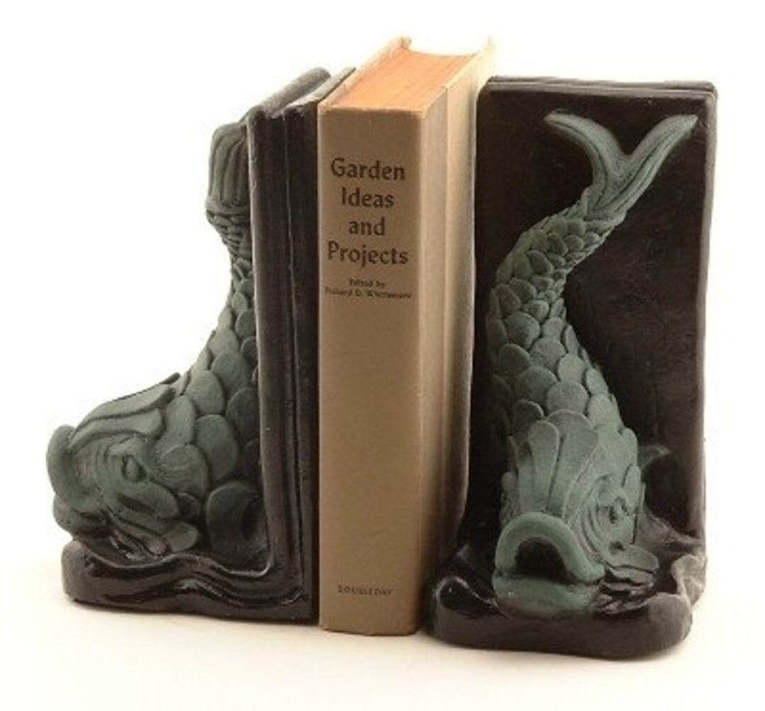Fish Bookends, Fish Book Ends, Animal Bookend, Animal Home Decor ...