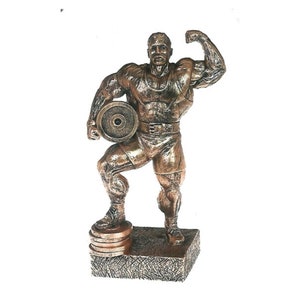 Male Powerlifter With Weight With Optional Base + Personalized Custom ...