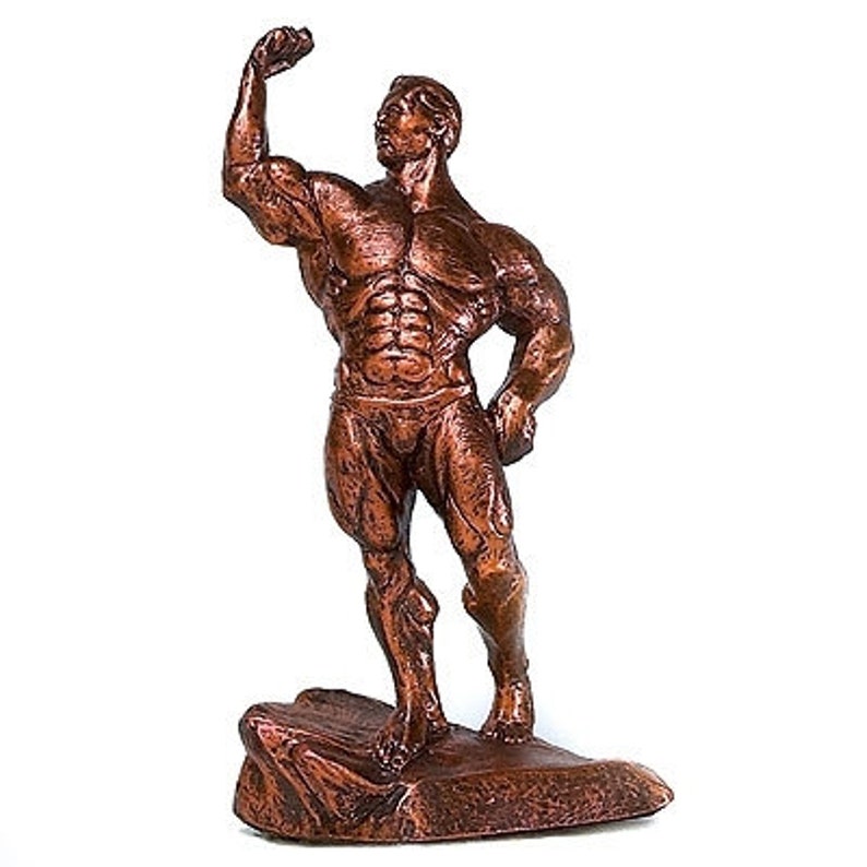 Bodybuilder Male Adonis W Optional Base + Custom Personalized Engraving ...