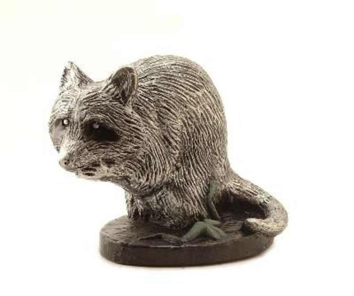 Snacking Raccoon W Optional Base Custom Personalized Engraving, Raccoon ...