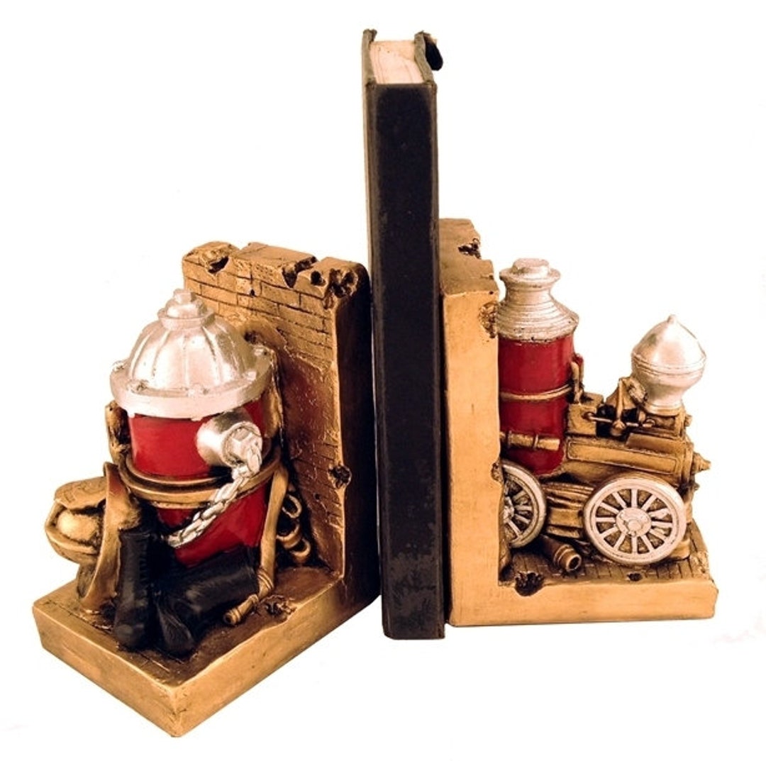Fire Fighting Bookends, Firefighter Bookends, Book Ends, Fire Fighter ...