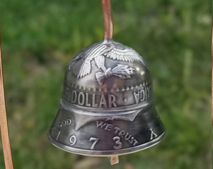 1973 JFK Coin Guardian Bell | Clad JFK Half Dollar Coin Bell | Guardian ...