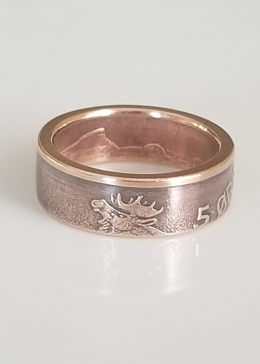 Norway Coin Ring ( Moose ) Norway 5 Ore Ring | Handmade Ring | Travel ...