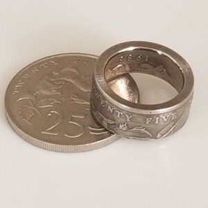 Jamaican Coin Ring Jamaica 25 Cent Coin Ring Handmade Ring Unique Gift ...