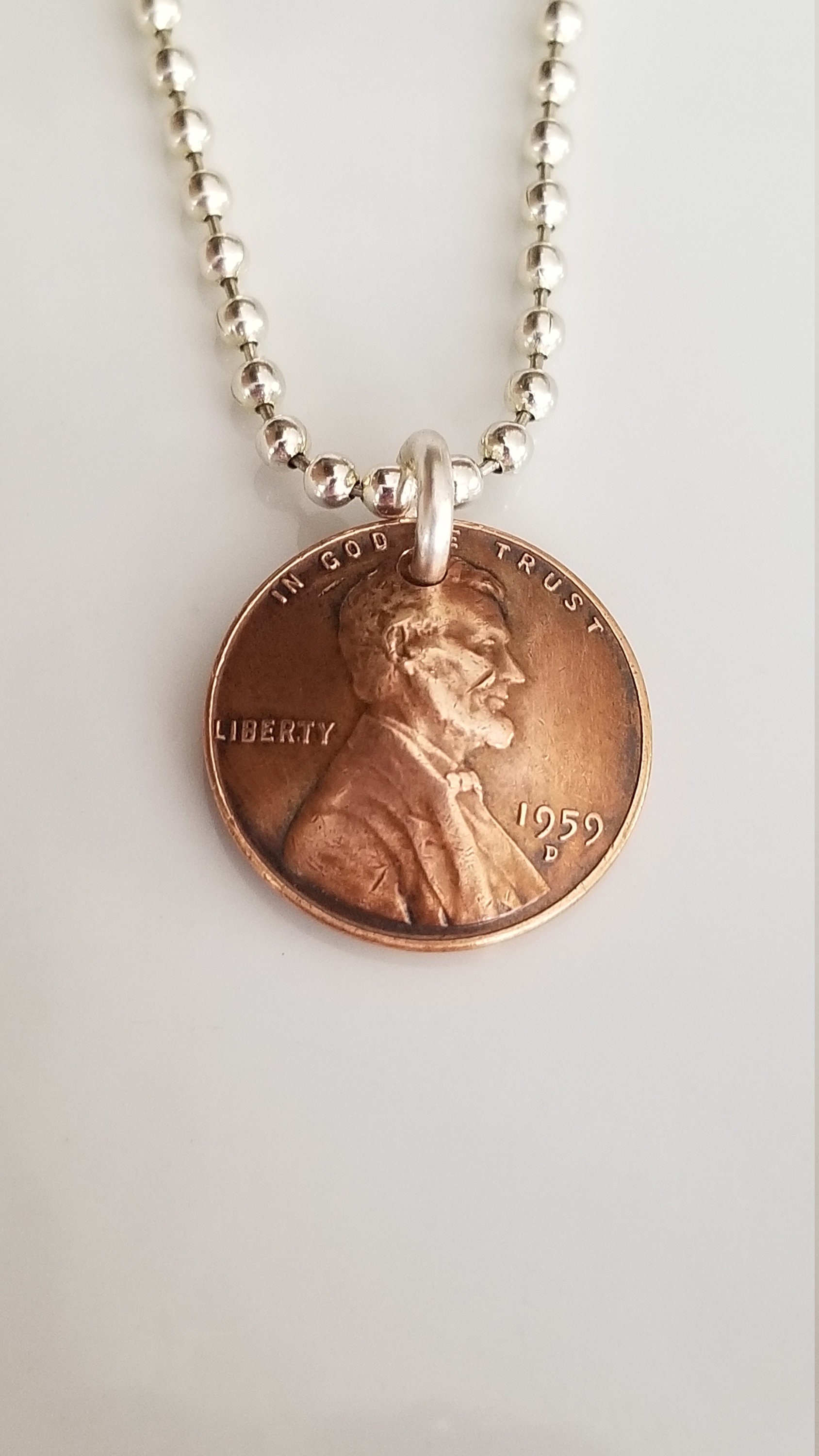 1959 US Penny Necklace | 61st Anniversary or | 61st Birthday Gift ...