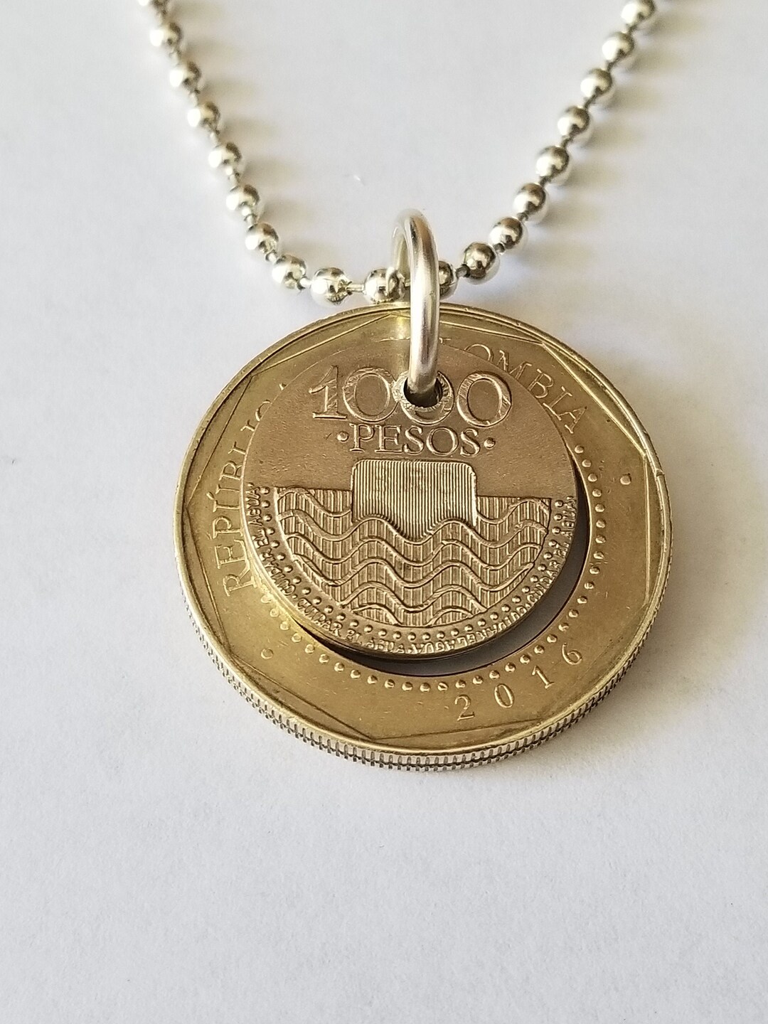 Colombian 1000 Pesos Coin Necklace | Coin Accessories | Unique Gift ...