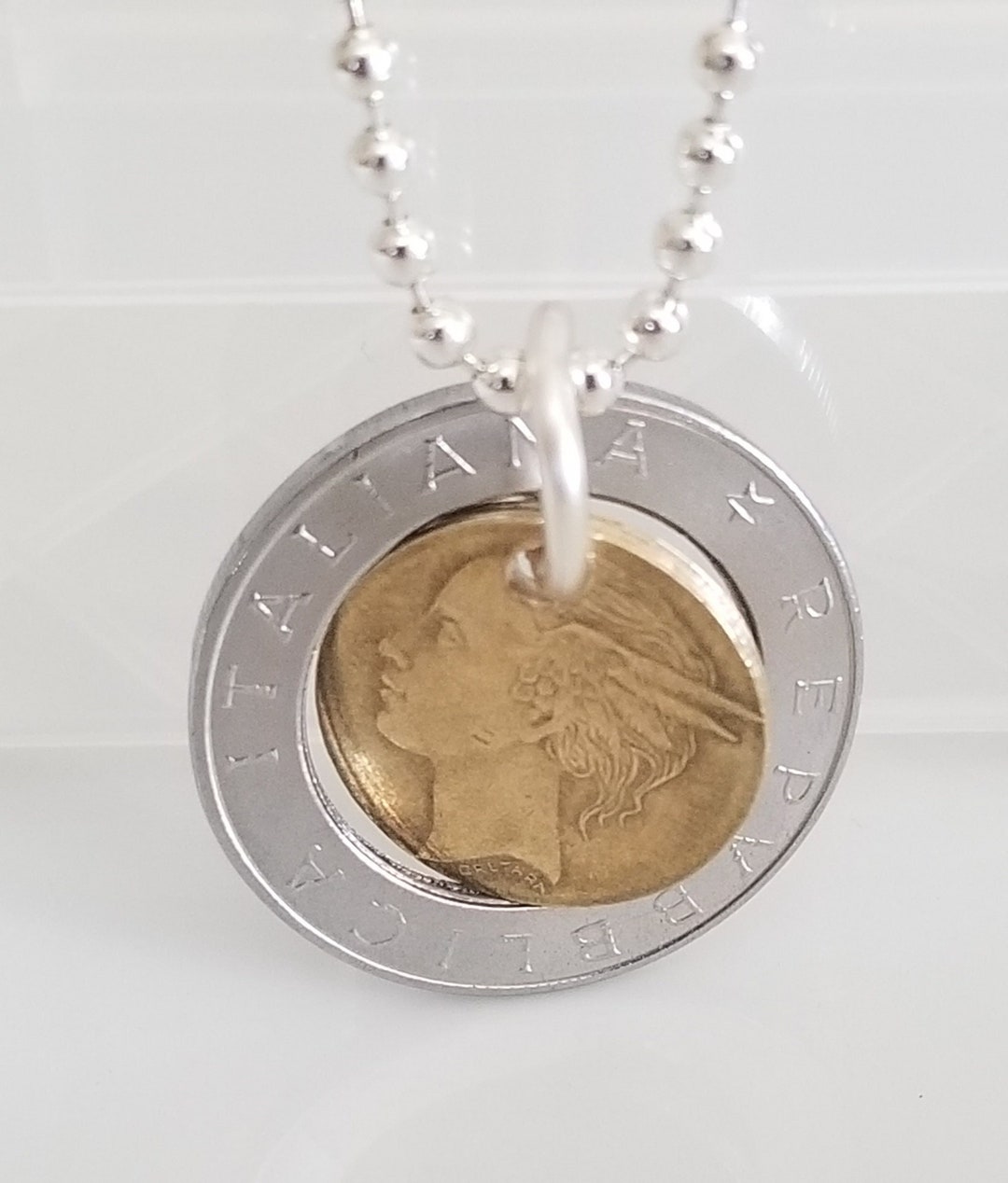 Italy Coin Necklace,| 500 Lire Italy Coin Necklace Italian Coin ...