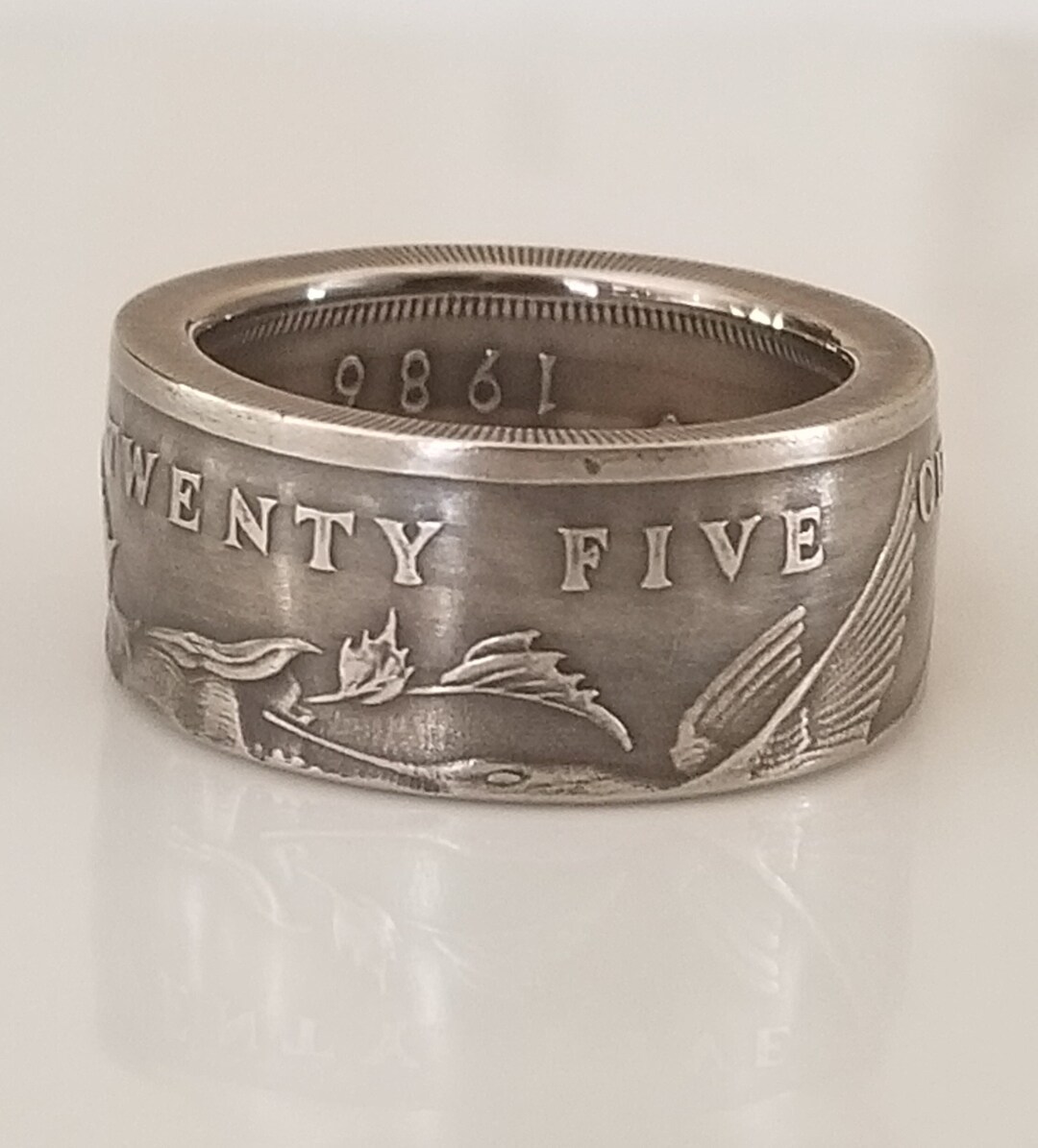 Jamaican Coin Ring Jamaica 25 Cent Coin Ring Handmade Ring Unique Gift ...