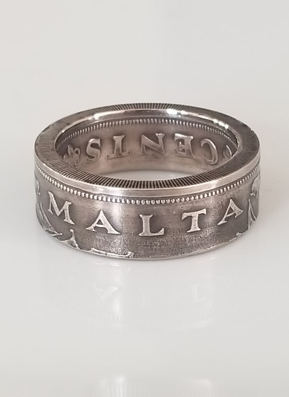 Malta Coin Ring Malta Ring Dolphins Ring Unique Gift - Etsy