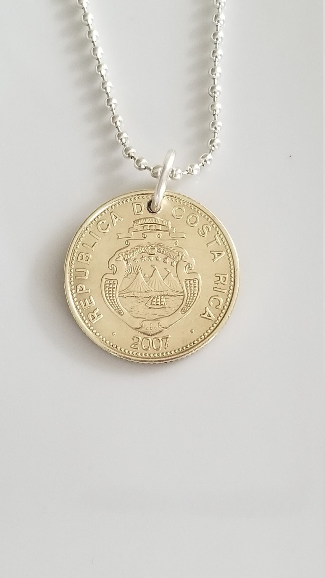 Costa Rica Coin Necklace | Costa Rica Jewelry | Unique Gift | Travel ...