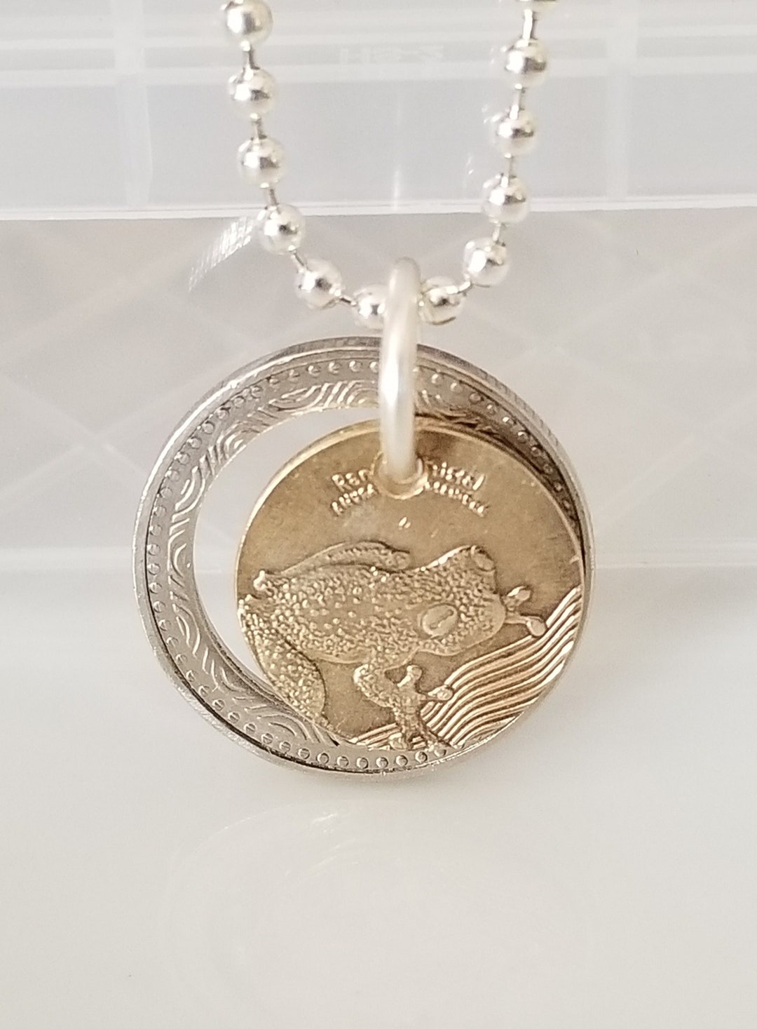 Colombian Coin Necklace | Frog Coin Necklace | Hand Cut | Colombia ...