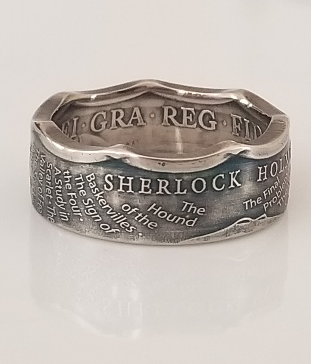 Sherlock Holmes 50p Coin Ring | Conan Doyle | Travel Ring | Handmade ...