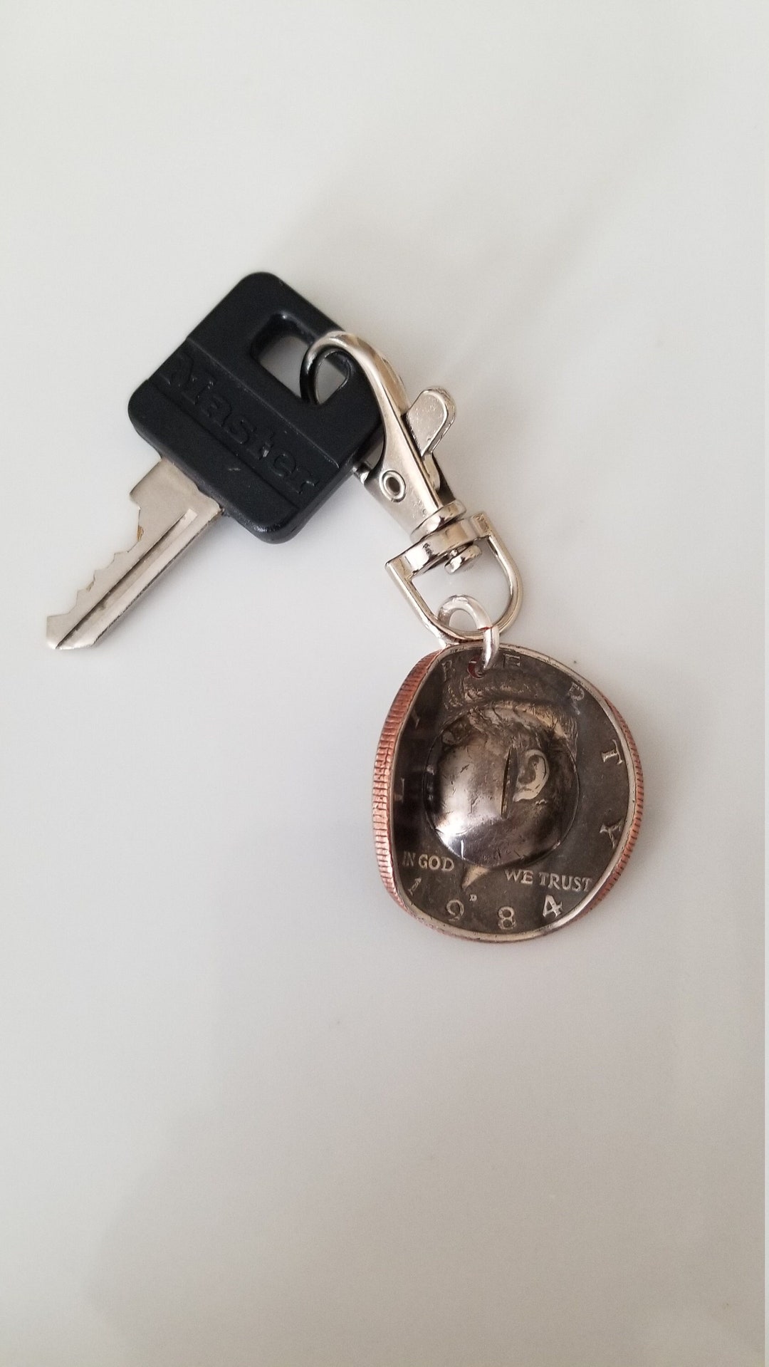 1984 JFK Half Dollar Cowboy Hat Keychain| Cowboy Keyring | JFK Cowboy ...