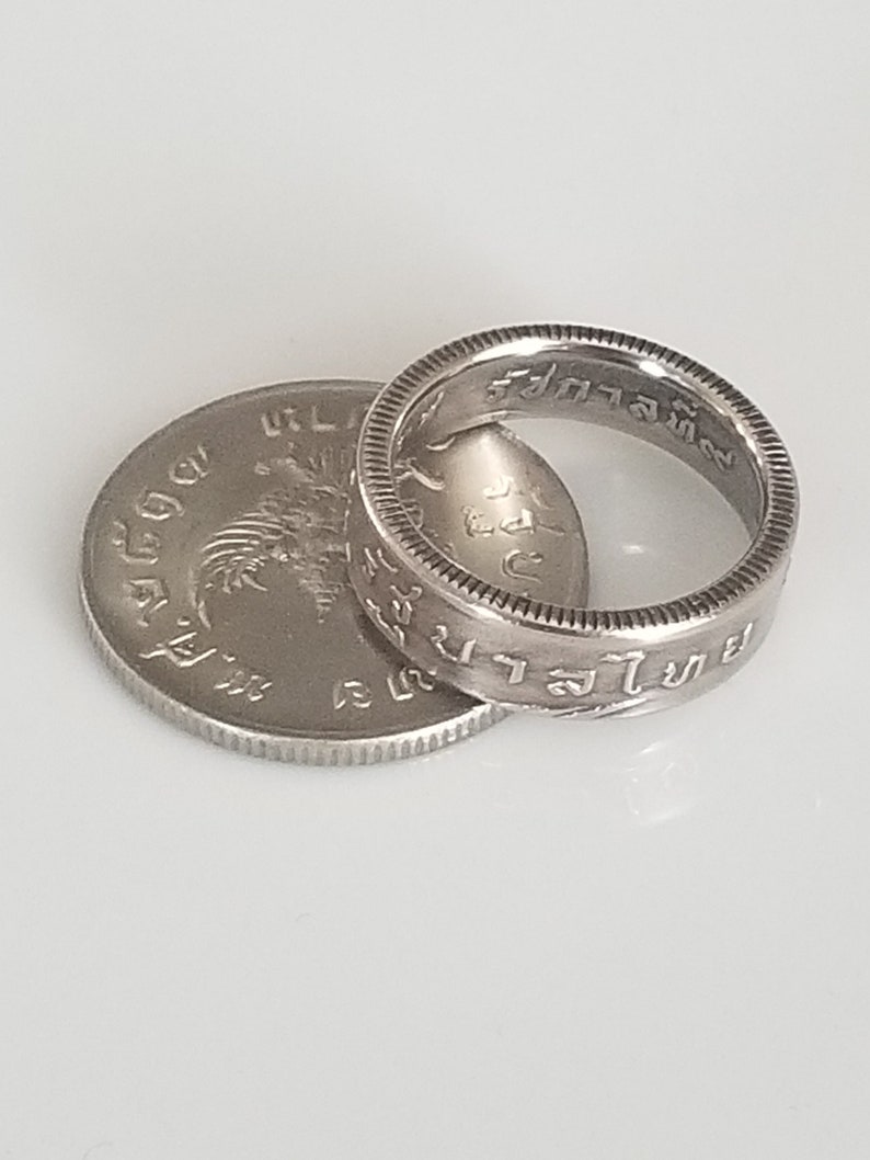 Thailand Coin Ring Thai Baht Ring Polished Finish Thai - Etsy