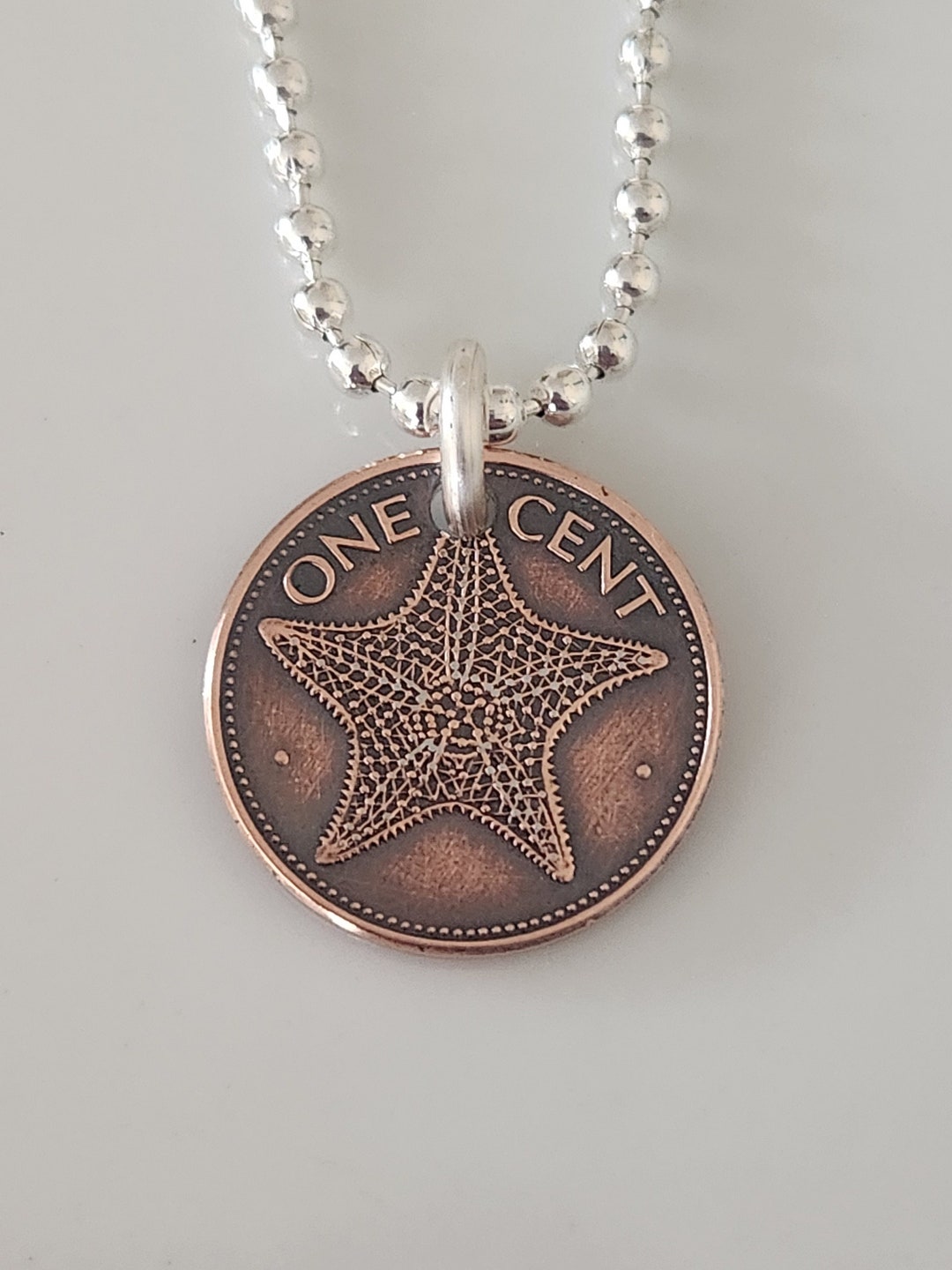 Bahamas ( Starfish One Cent ) Genuine Coin Necklace | Unique Gift - Etsy