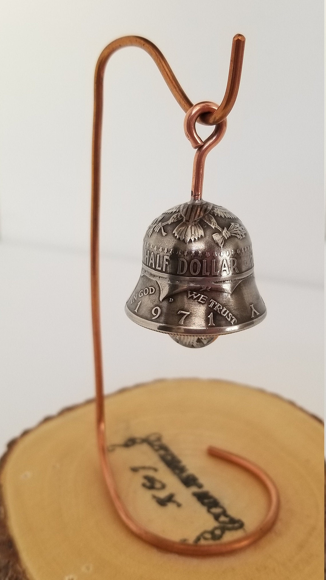 1971 JFK Coin Guardian Bell Clad JFK Half Dollar Coin Bell - Etsy