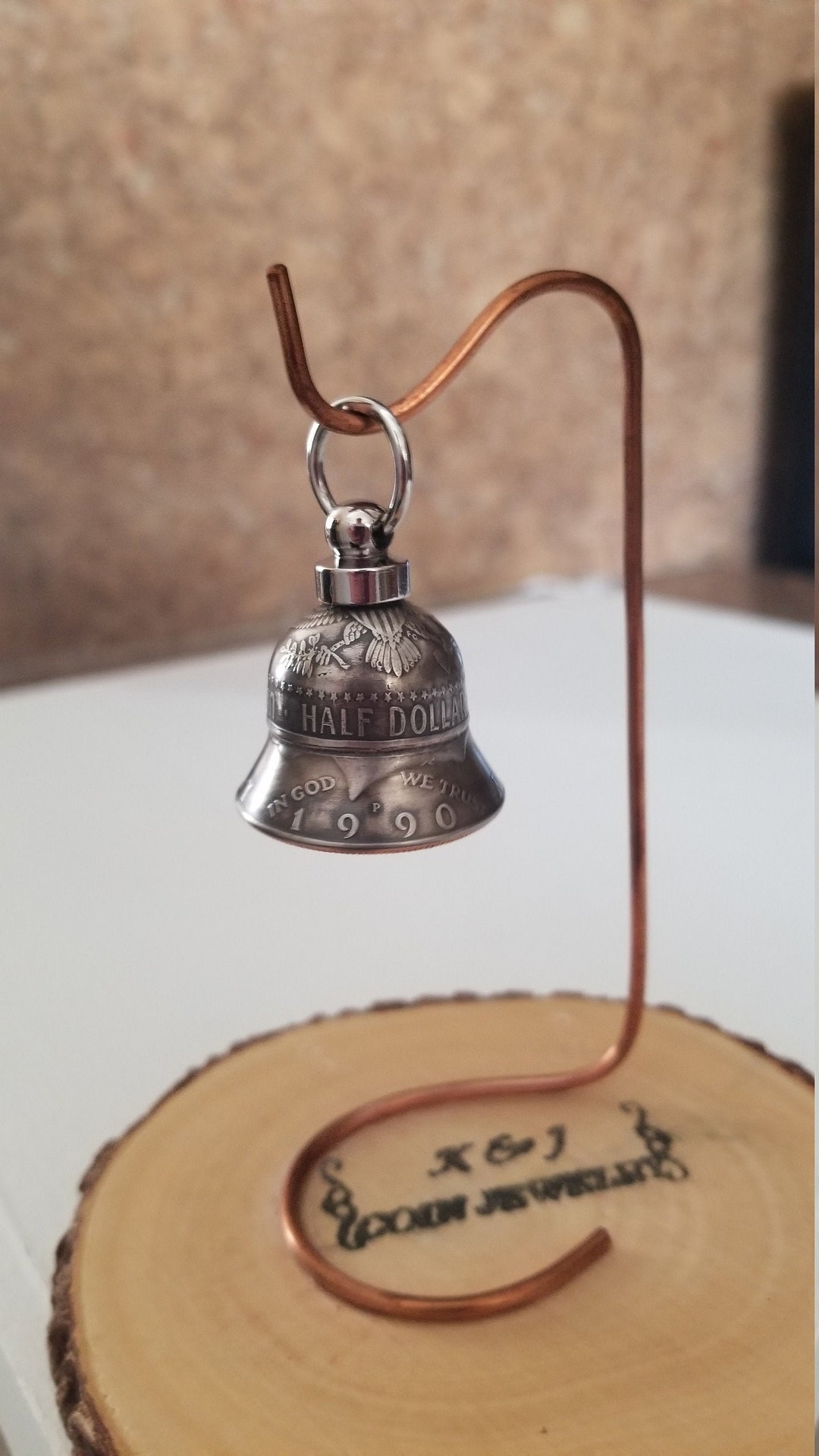 1990 Coin Guardian Bells | Clad JFK Half Dollar Coin Bell | Guardian ...