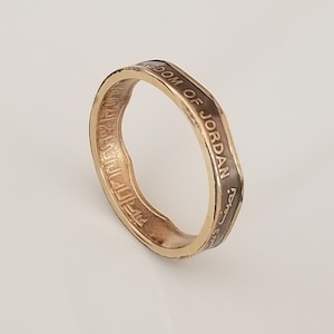 Kingdom of Jordan Coin Ring | Vintage Jordanian | Handmade Ring ...