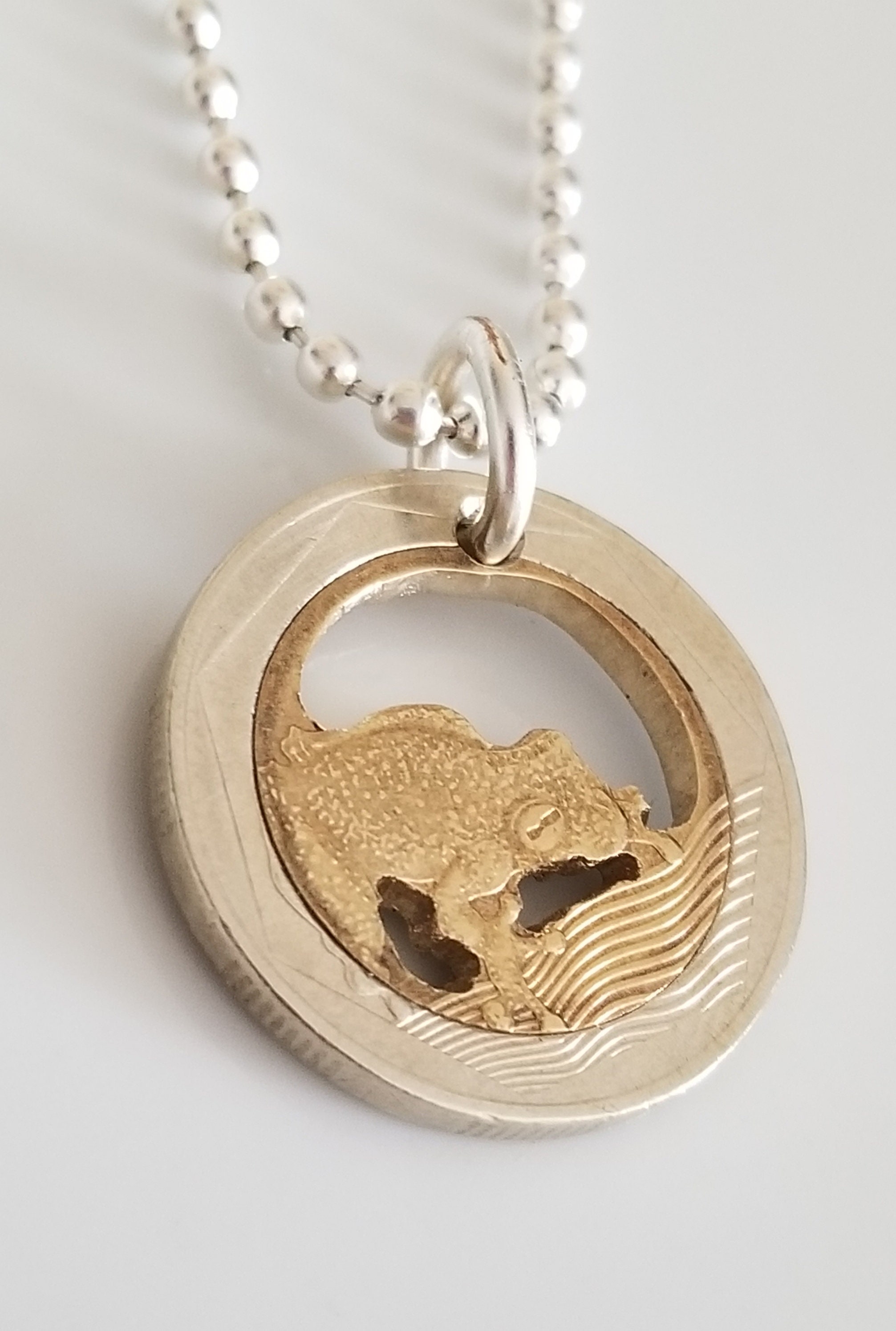 Colombian Coin Necklace | Frog Coin Necklace | Hand Cut | Colombia ...