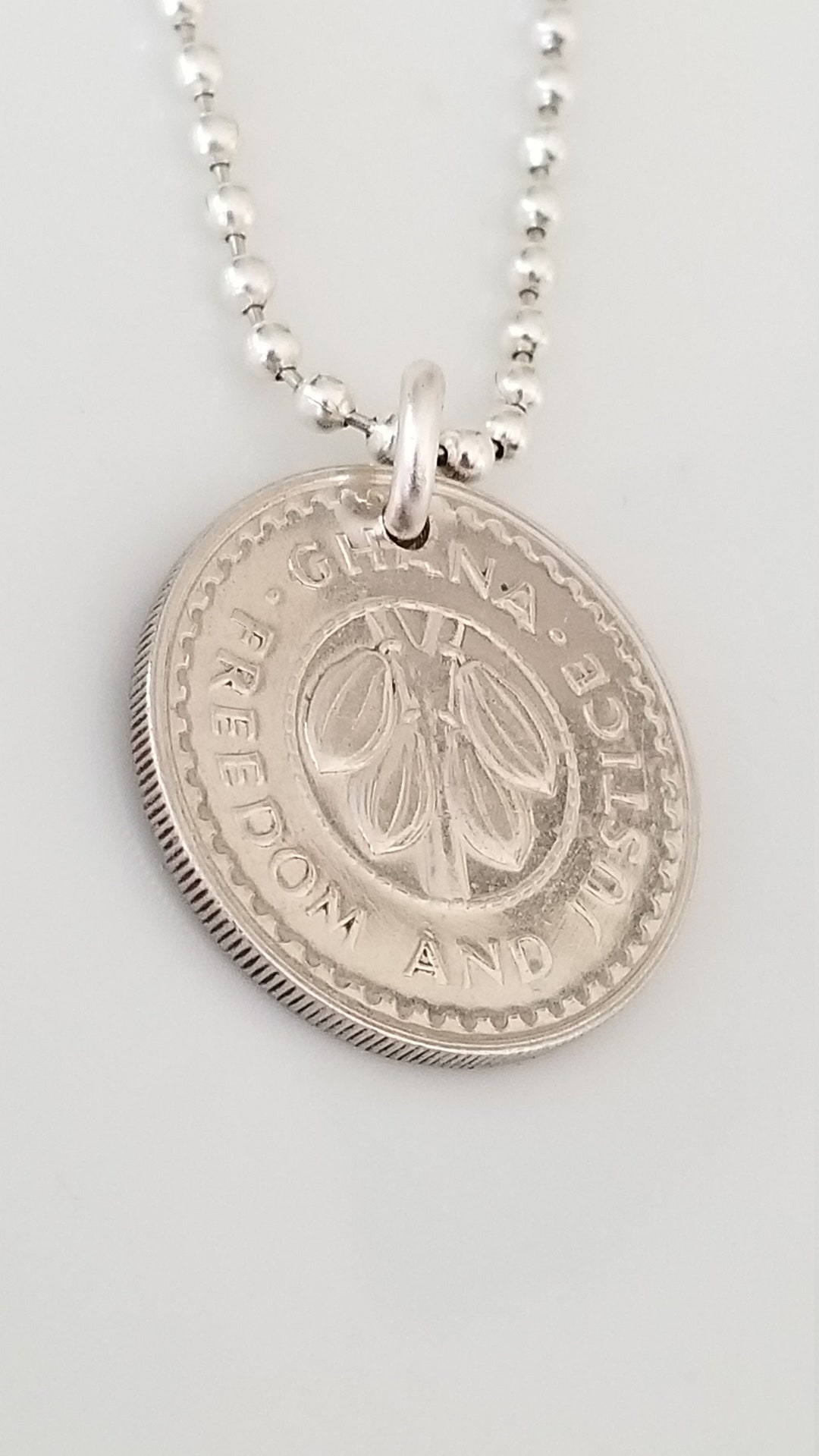 Ghana Coin Necklace | Ghana Jewelry | Unique Gift | Travel Gift - Etsy