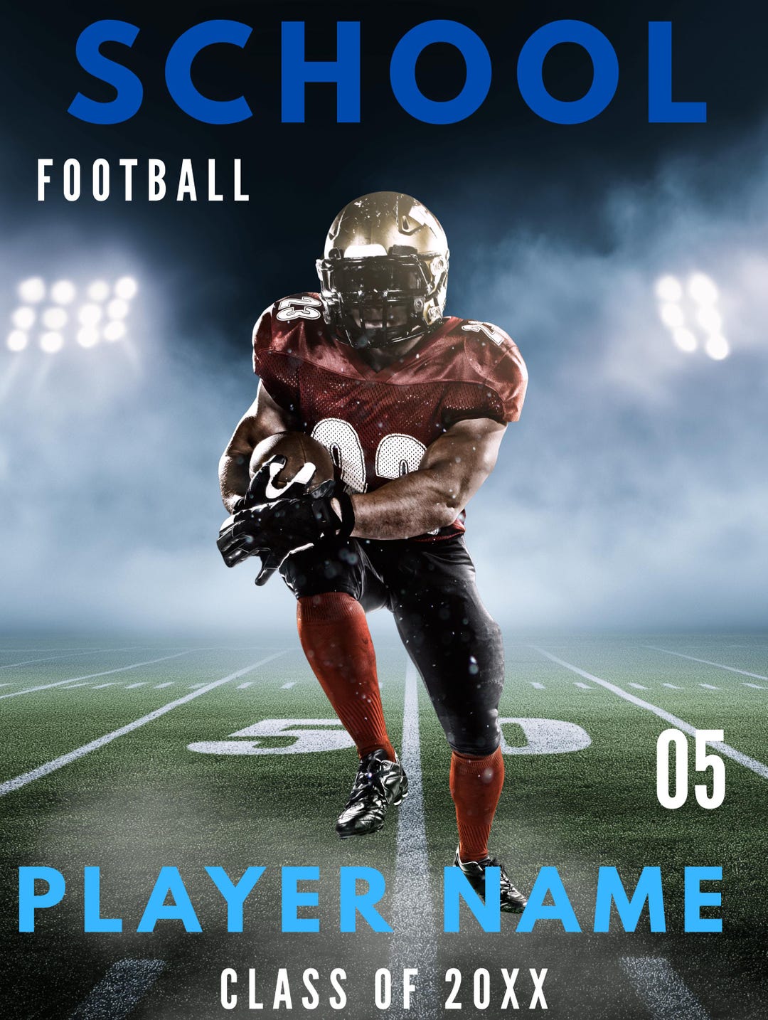 Editable Football Senior Night Banner | Canva Template - Etsy